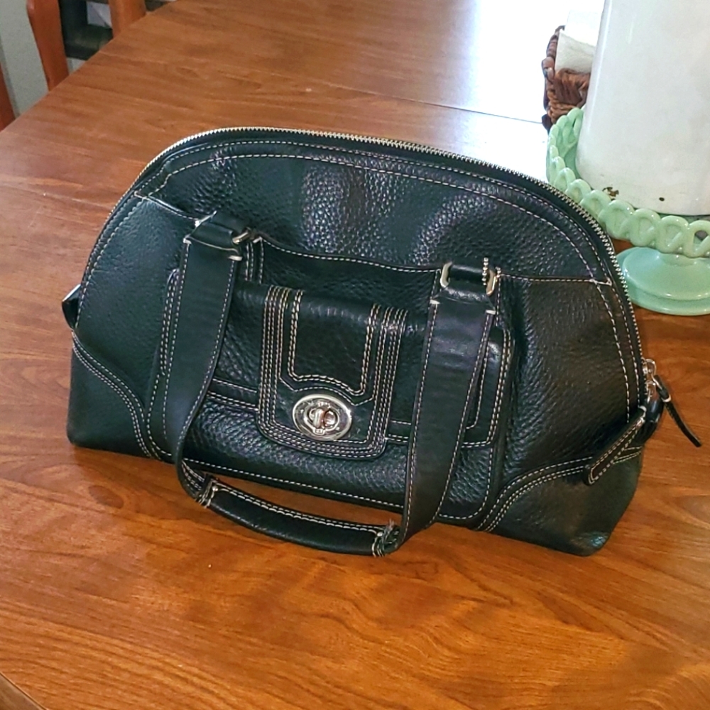 Authentic Coach Hamilton Soho Pebbled Leather Purse - Gem